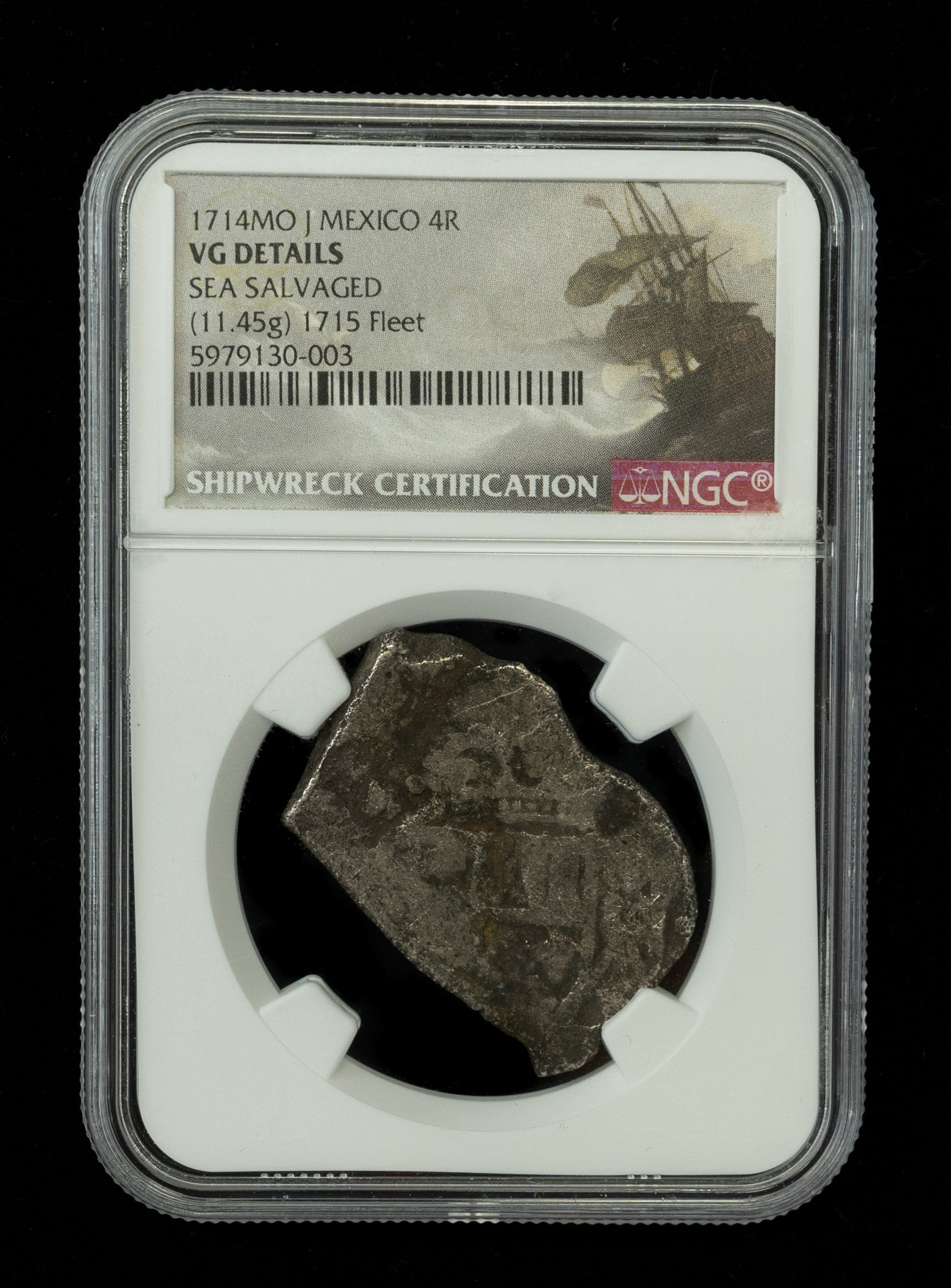 1714 Mexico 4 Reales from the 1715 Fleet NGC VG Details | Commodore ...