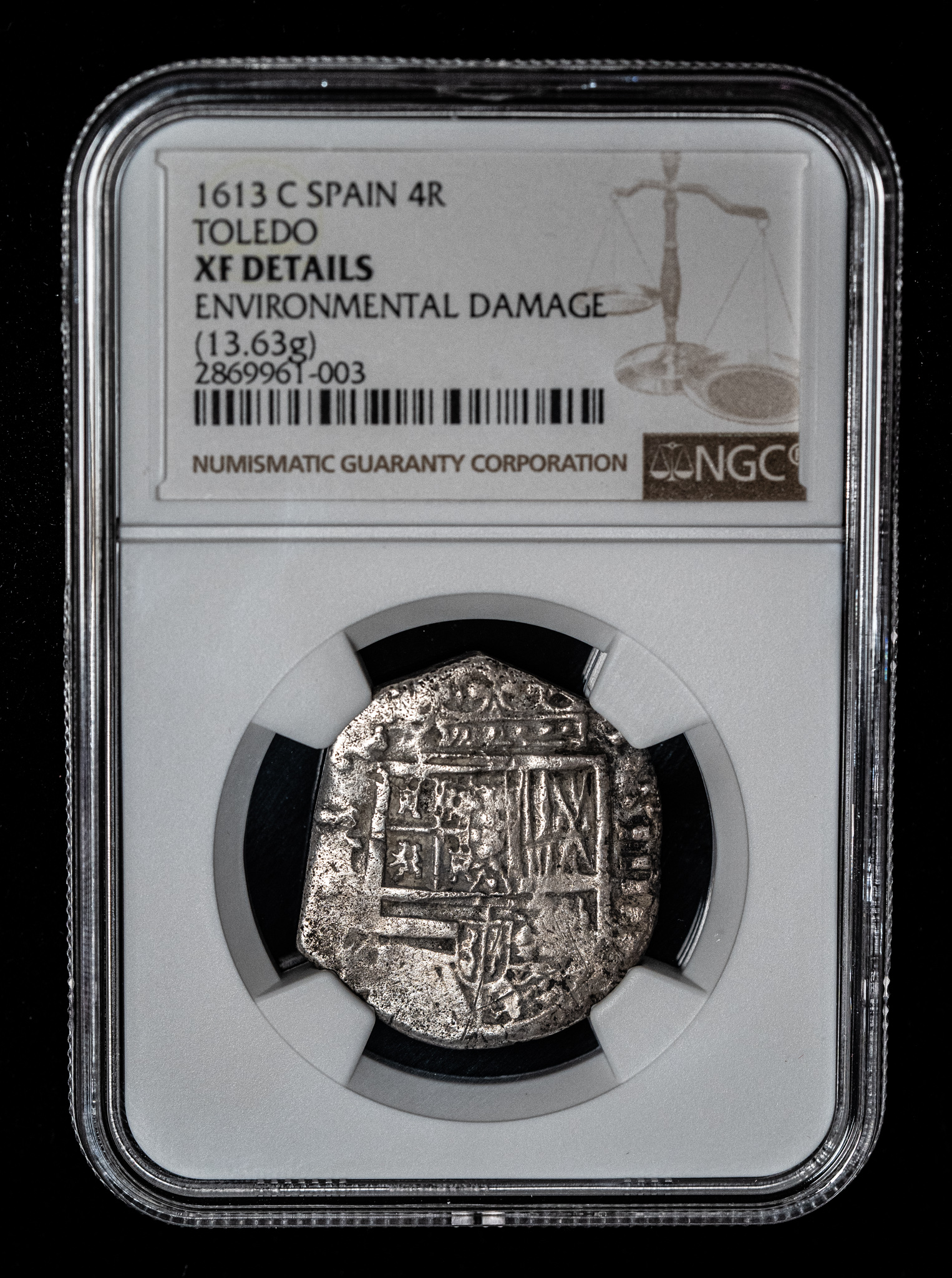1613 Toledo Spain 4 Reales NGC XF Details | Commodore Coins ...