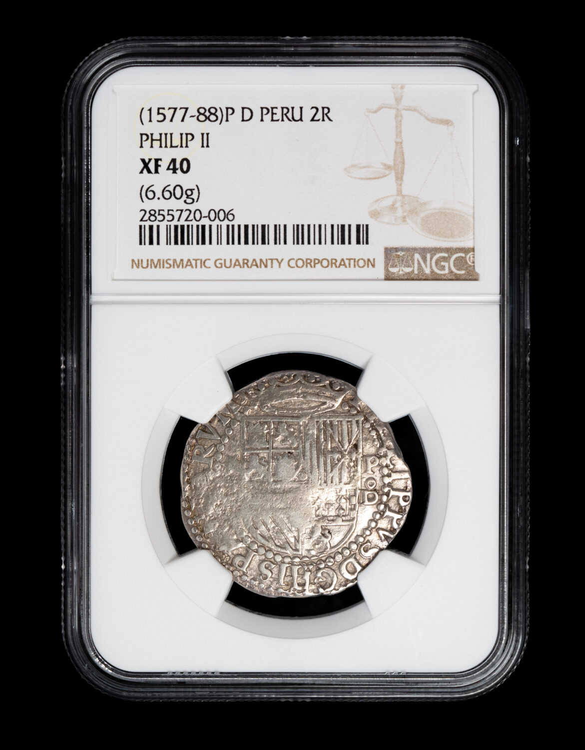 1577-1588 Lima Peru 2 Reales NGC XF-40 “Star of Lima” | Commodore Coins ...