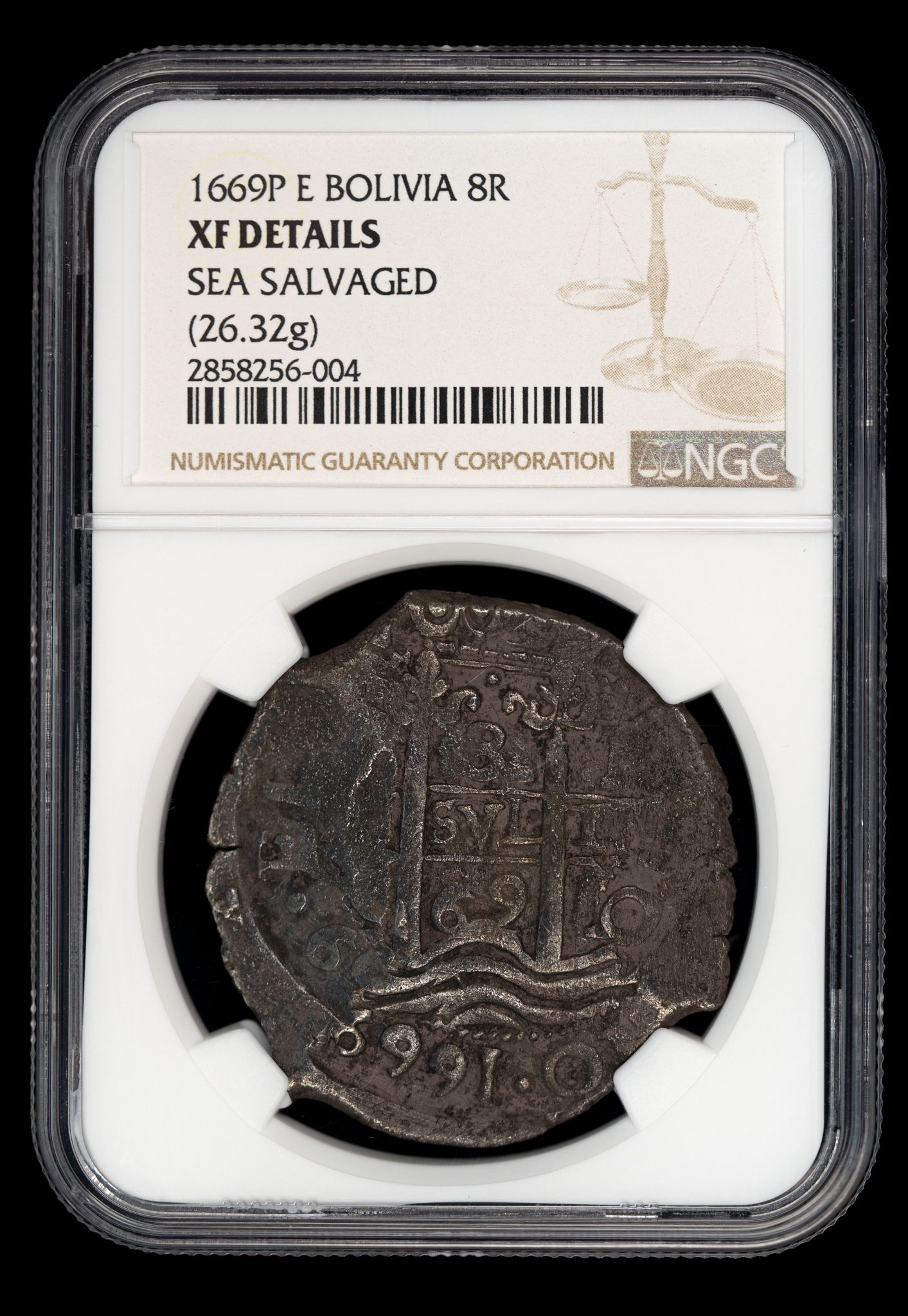 Super Rare 1669 Potosi Bolivia 8 Reales NGC XF Details - Shipwreck Coin ...