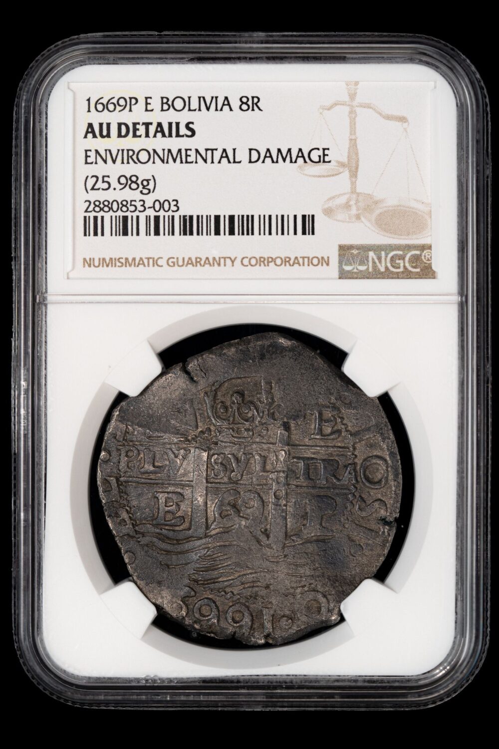 1669 Potosi Bolivia 8 Reales NGC AU Details - Rare Triple Date & Finest ...