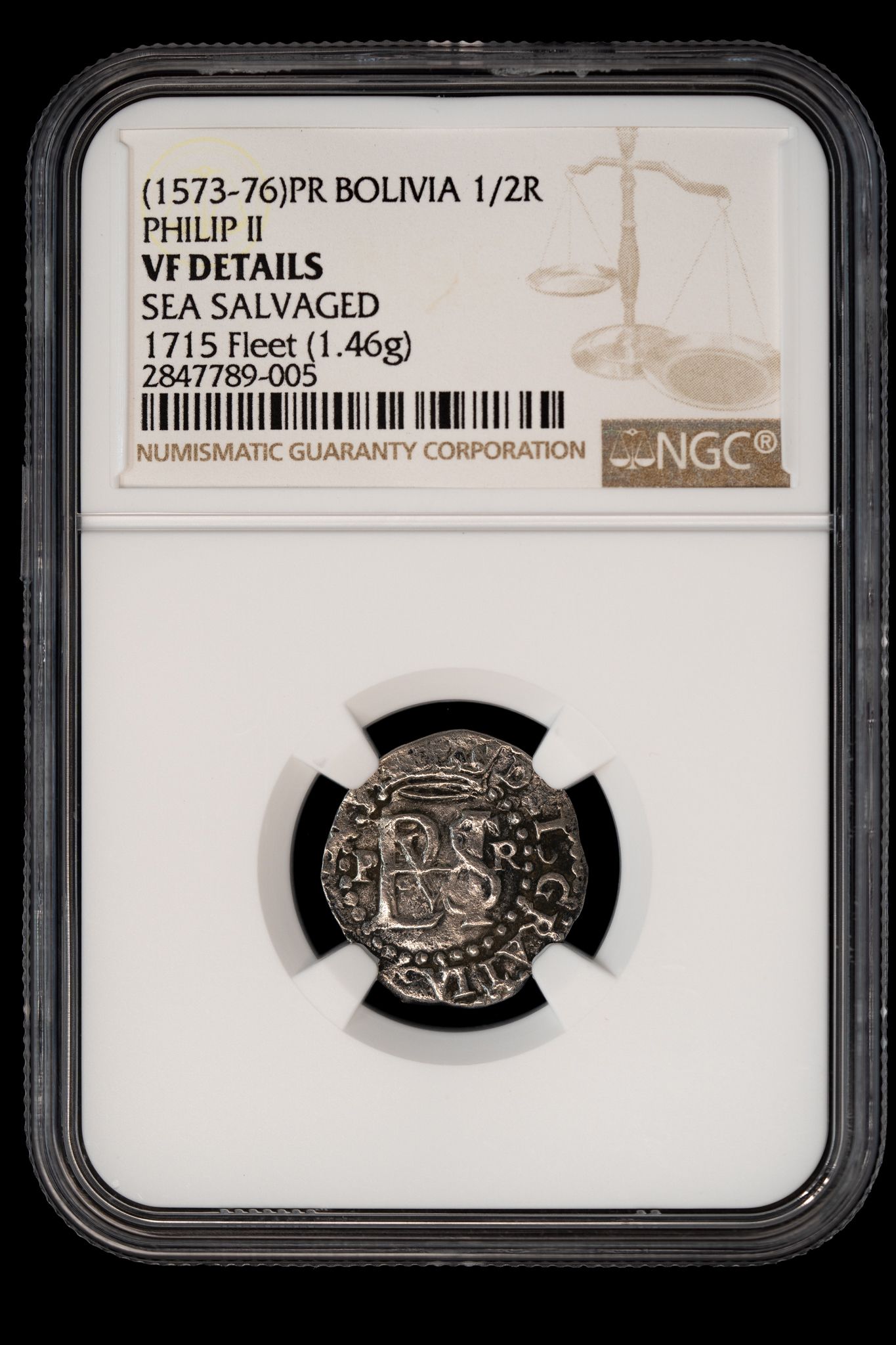 1573-76 Potosi 1/2 Real NGC VF Details - 1715 Fleet | Commodore Coins ...