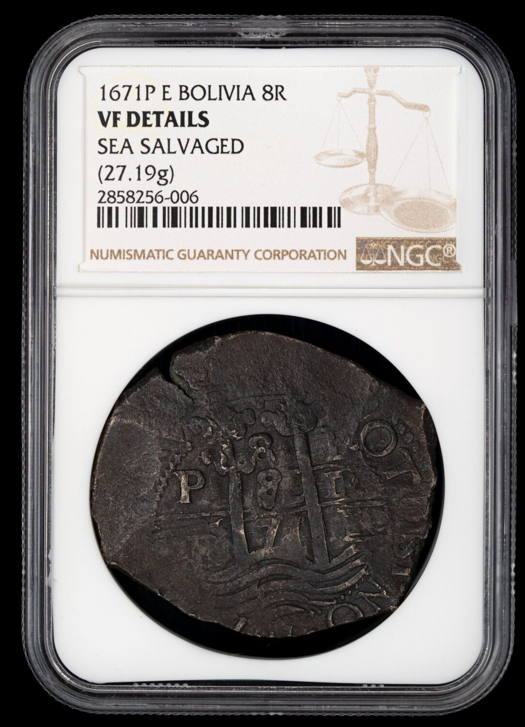 1671 Potosi Bolivia 8 Reales NGC VF Details - Double Dated Shipwreck ...