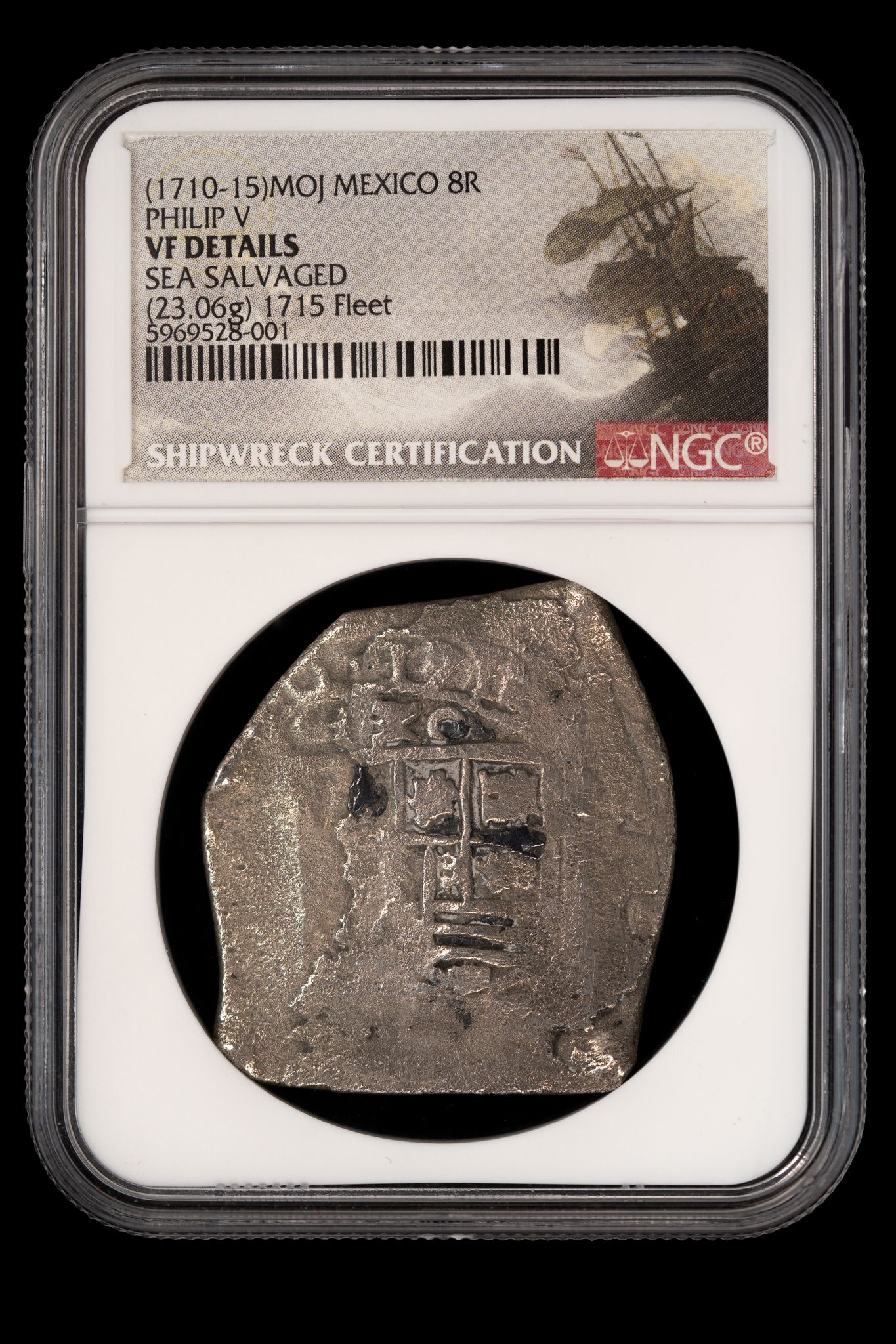 Rare 1710-1715 Mexico 8 Reales NGC Sea Salvaged from the 1715 Fleet ...