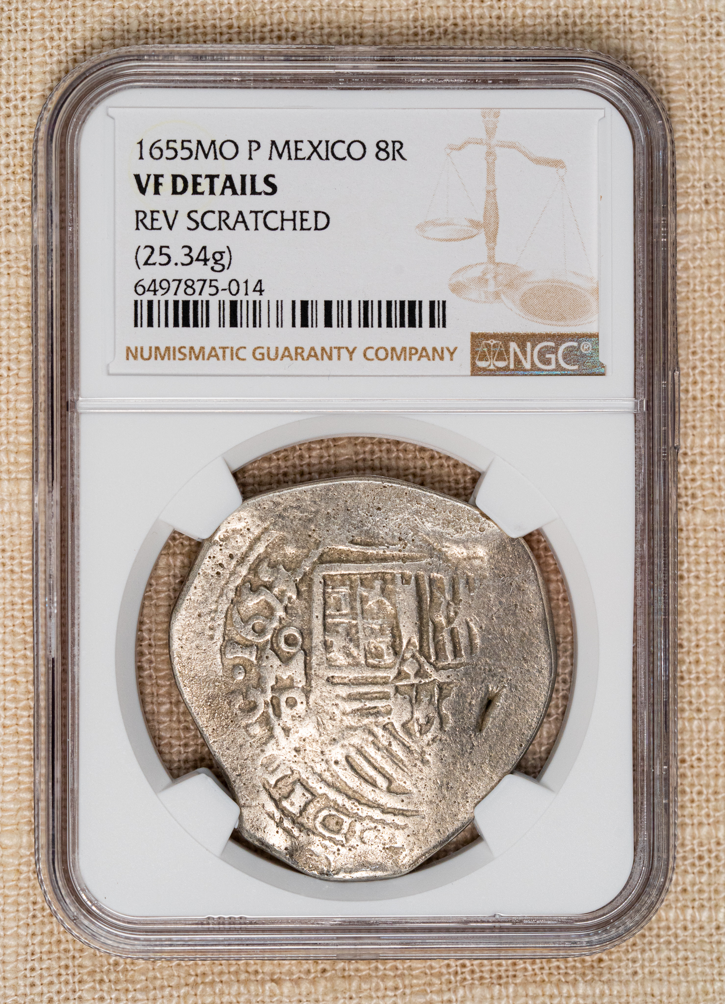 Rare 1655 Fully Dated Mexico 8 Reales Cob NGC VF Details! | Commodore ...