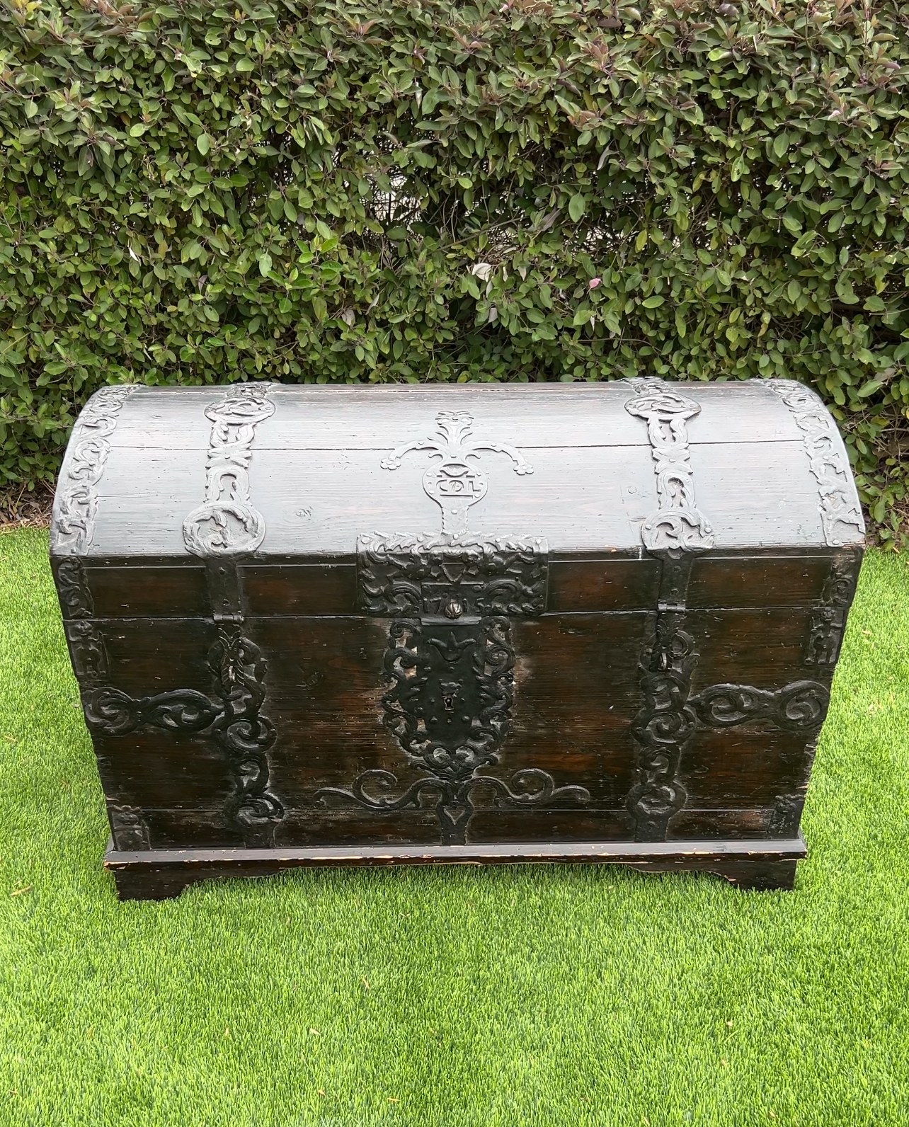 Large German Wooden Chest Dated 1715 | Commodore Coins & Collectibles, Ltd.