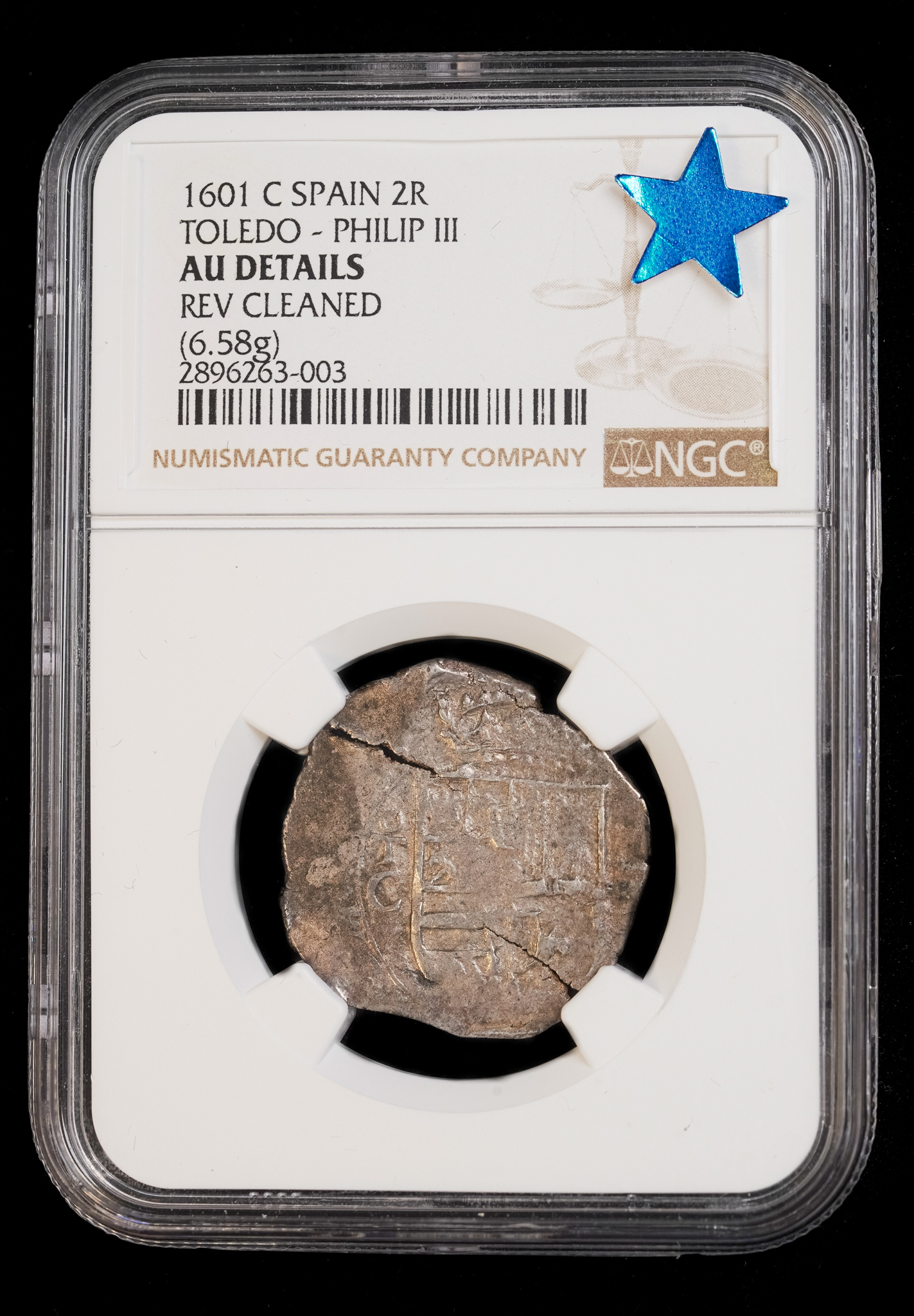 1601 Toledo Spain 2 Reales NGC AU Details - Finest Known | Commodore ...