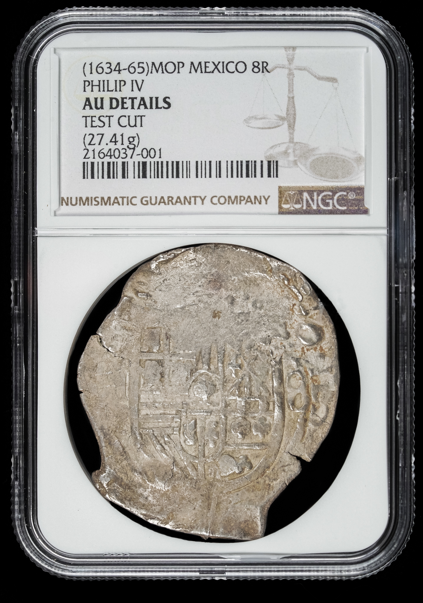 1634-65 Mexico 8 Reales NGC AU Details - Test Cut and Chopmarks ...