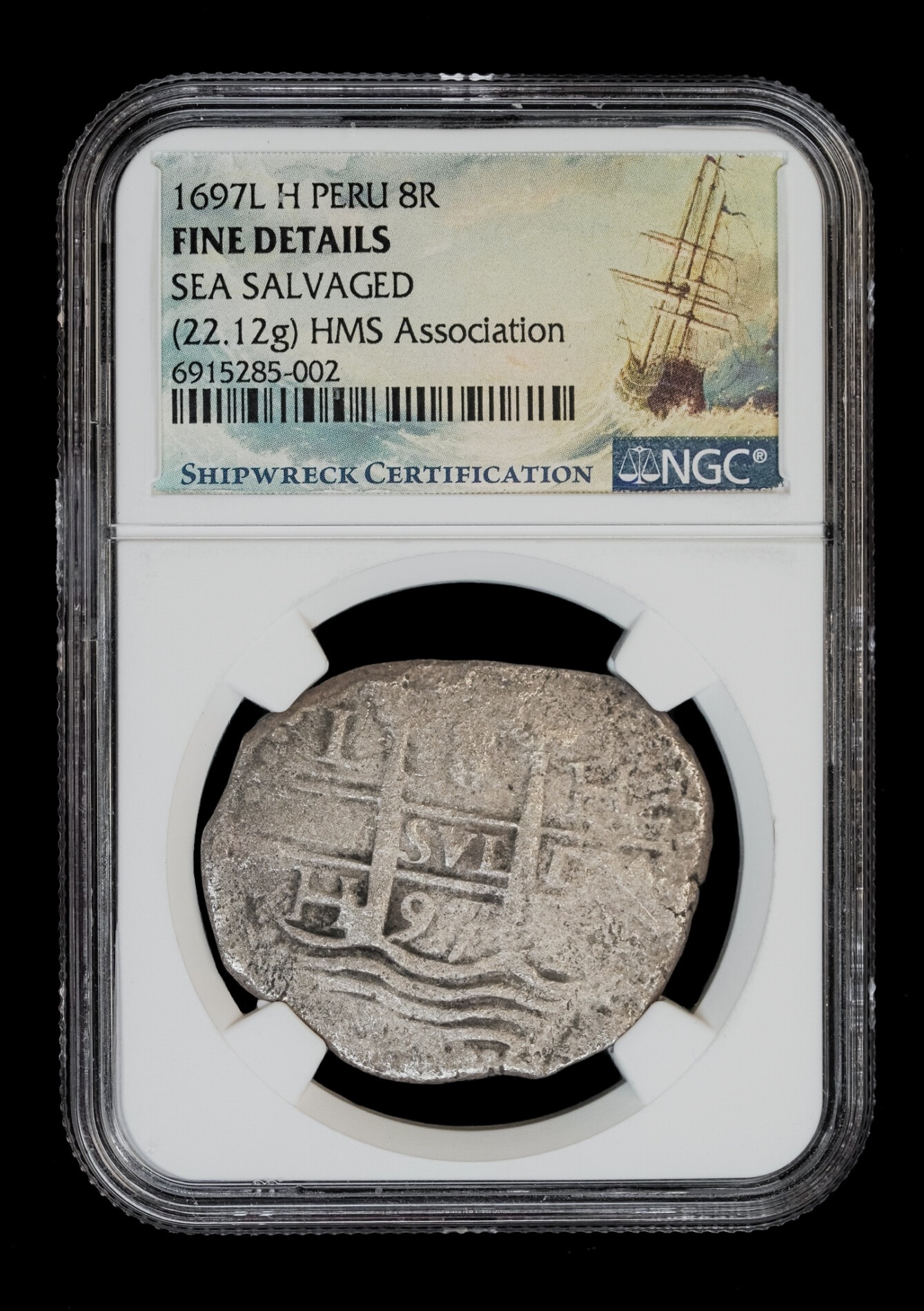 1697 Lima 8 Reales from the Association Shipwreck NGC Fine Details | Commodore Coins ...