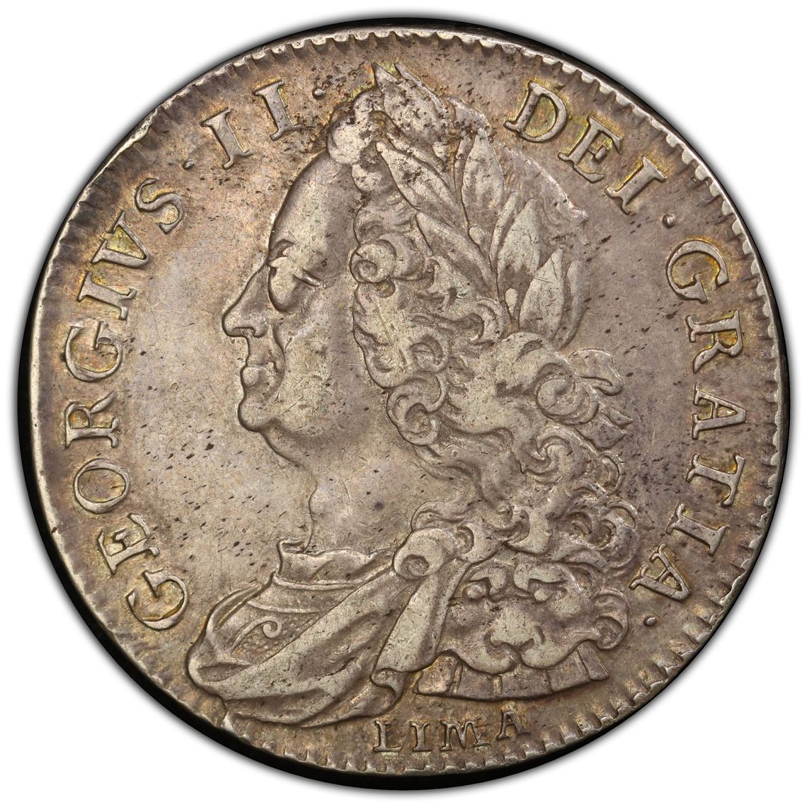 Rare 1746 British “Lima” Half Crown PCGS XF-45 Toned! | Commodore Coins ...