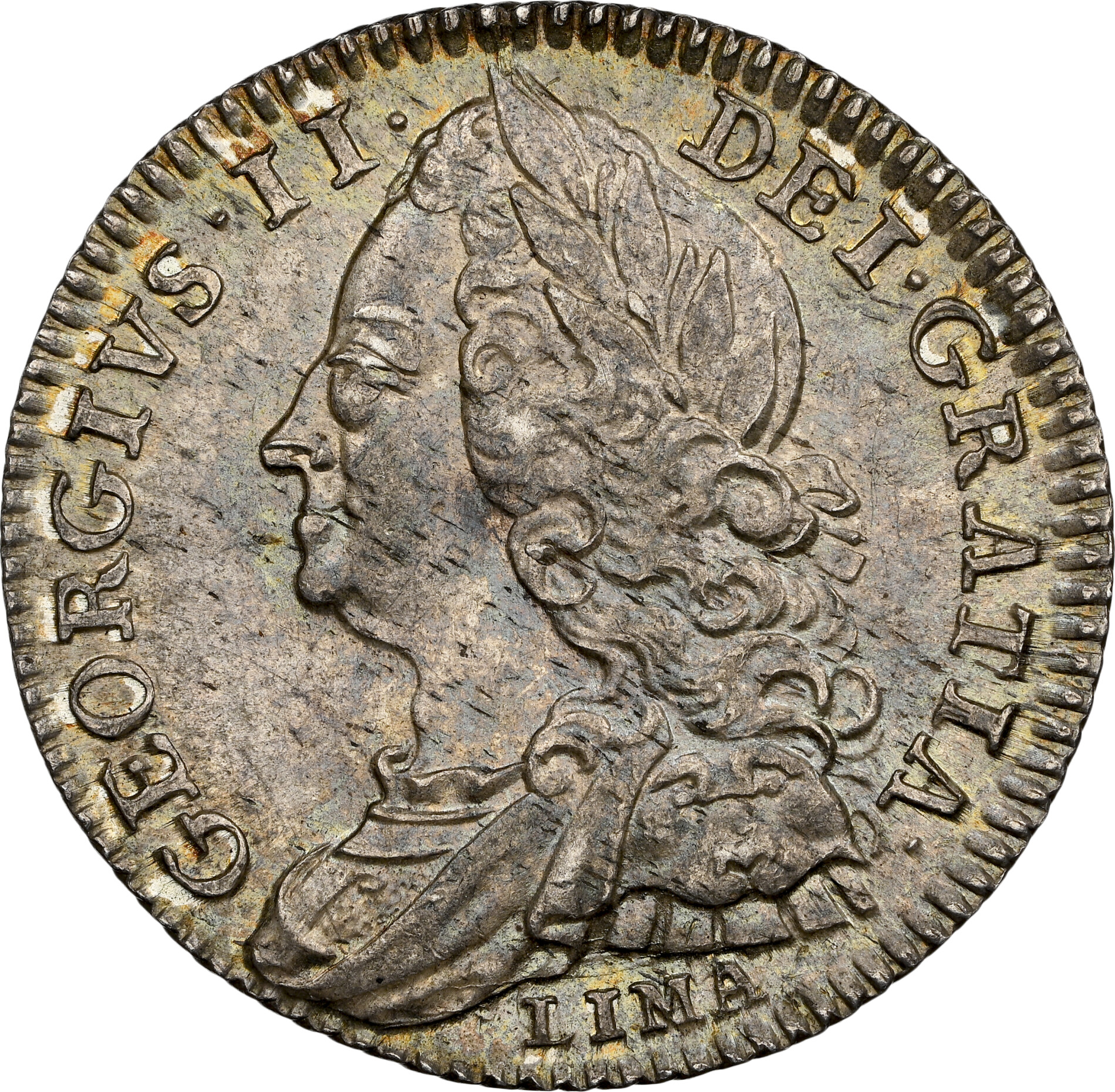 Rare 1746 British “Lima” Six Pence NGC MS-64 Toned! | Commodore Coins ...