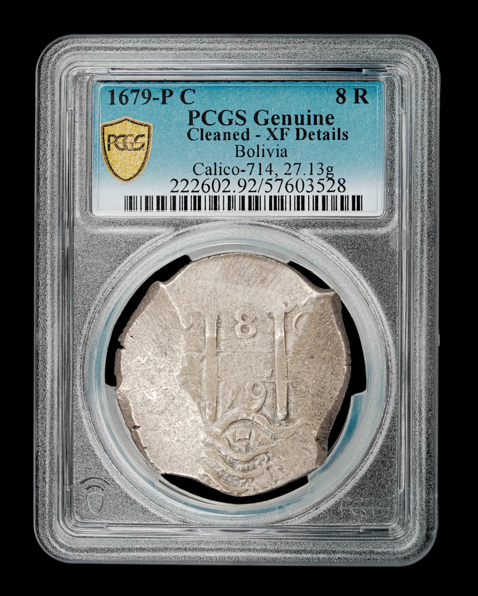 Rare 1679 Potosi 8 Reales Cob PCGS XF Details | Commodore Coins ...