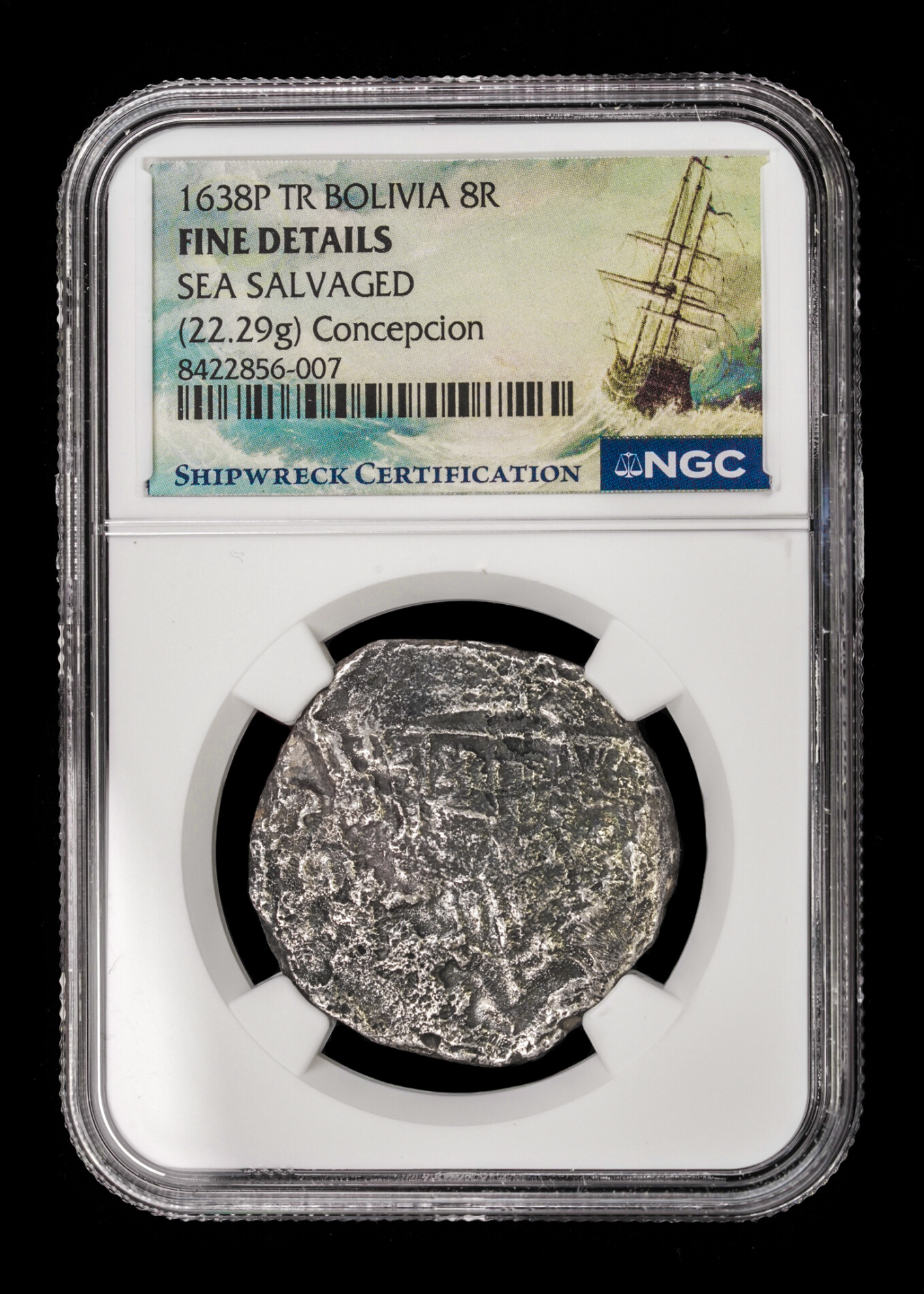 1638 Potosi 8 Reales NGC Fine Details - Concepcion Shipwreck ...
